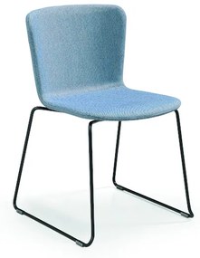 MIDJ - Dvoubarevná čalouněná židle CALLA s kovovou ližinovou podnoží