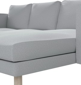Potah na pohovku IKEA Norsborg 3-místná se šezlongem barva šedá látka pletený vzor