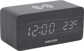 Led budík - hodiny 5933bk karlsson s nabíjením 15cm