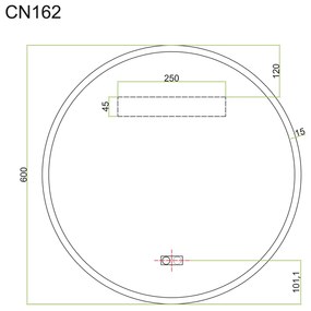 Mereo zrcadlo kulaté 60 cm s LED osvětlením CN162