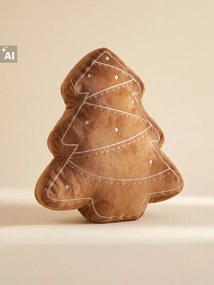 Sinsay - Vánoční dekorativní polštář ve tvaru vánočního stromku - hnědá