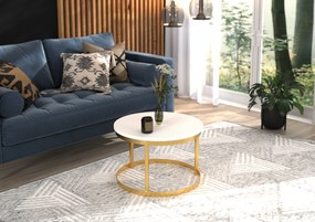 ADRK Furniture Konferenční stolek RINEN CT-RNN-G-W