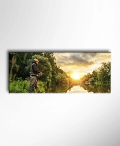 Malvis ® Obraz Rybář s prutem ROZMĚR (šířka x výška): jednodílný obdélník 150x60 cm