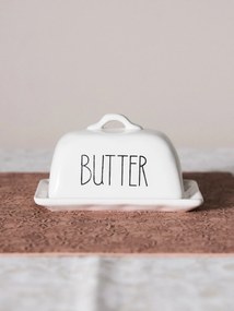 Sinsay - Keramická máslenka s nápisem Butter - bílá