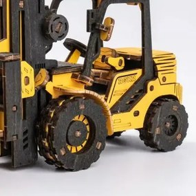 RoboTime dřevěné 3D puzzle Vysokozdvižný vozík / od 8 let / 139 dílků