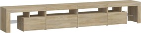 TV skříňka s LED osvětlením dub sonoma 260x36,5x40 cm 3152820