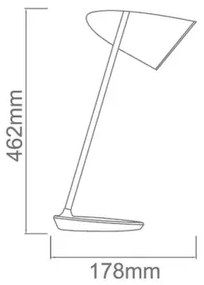 Designová stolní lampa Elmo bílá