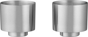 Dvoustěnné šálky v sadě 2 ks z nerezové oceli ve stříbrné barvě Makoto Steel – Blomus