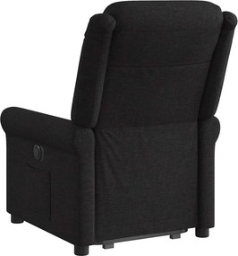 Zvedací polohovací křeslo černé textil 3303316