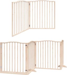 Zábrana pro psy s dvířky skládací 10 panelů 800 cm topol 3155615