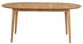 Přírodní olejovaný dubový rozkládací jídelní stůl Rowico Sundin, 170/210/250 cm