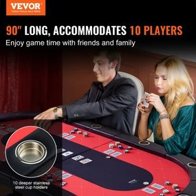 Skládací pokerový stůl pro 10 hráčů – GT806