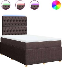 Box spring postel s matrací tmavě hnědá 120x200 cm textil 3294333