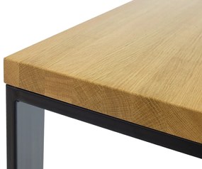 Drewmax ST374 100x70 konferenční stůl masiv dub/kov