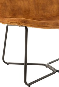 Okrové sametové křeslo Lounge Isabel Ochre - 71*68*78cm