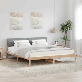 Rám postele s čelo Hnědá a světlá šedá 180 x 200 cm 3394333