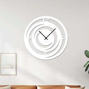 dřevo života Dřevěné hodiny TWIST Zvolte barvu dekoru: Bílá, Zvolte velikost hodin (cm): 35x35, Barva ručiček: Černé