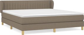 Box spring postel s matrací taupe 180x200 cm textil 3126985