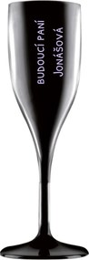 Personalizovaná nerozbitná prosecco sklenice - budoucí paní