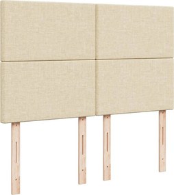 Box spring postel s matrací krémová 140x200 cm textil 3291689