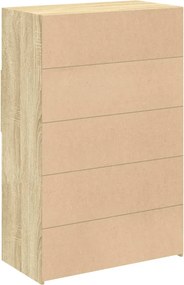 Skříň highboard dub sonoma 80 x 42,5 x 124 cm kompozitní dřevo 3281387