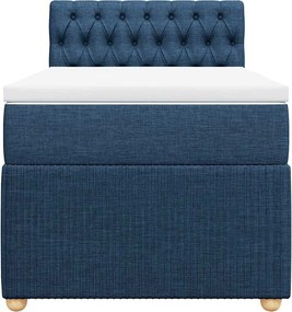 Box spring postel s matrací modrá 90x190 cm textil 3289624