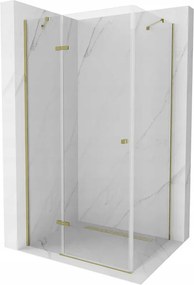 Mexen Roma sprchový kout 100 x 90 cm, 6mm čiré sklo, zlatý profil, 854-100-090-50-00