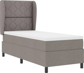 Postel s boxspringem s čelo Taupe 80 x 200 cm textil 3340596
