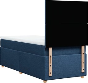 Box spring postel s matrací modrá 80x200 cm textil 3291106