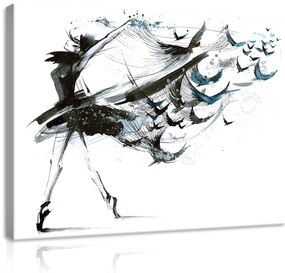 Postershop Obraz na plátně: Tanec s ptáky - 80x60 cm
