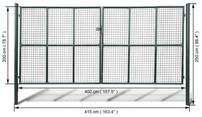 vidaXL Marketos Pletivá zahradní branka 400 x 200 cm