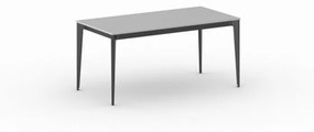Kancelářský stůl PRIMO ACTION, černá podnož, 1600 x 800 mm, šedá