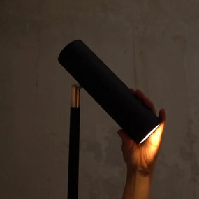 Černá stojací lampa SULION Milan, výška 150 cm