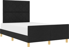 Rám postele s čelo Černá 120 x 190 cm textil 3344790