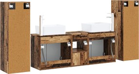 Sada koupelnového nábytku 5 ks Staré dřevo 33 x 34,5 x 100 cm 3406001