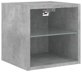 8dílná obývací stěna s LED betonově šedá kompozitní dřevo - Default Title