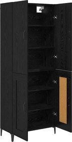 Vysoký bufet Černý dub 69,5 x 34 x 180 cm Kompozitní dřevo 3403588