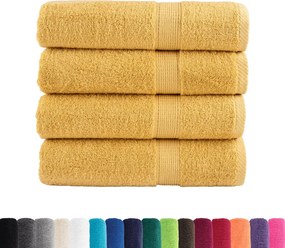 Prémiové ručníky SOLUND 4 ks zlaté 50x100 cm 600 g/m² 137282