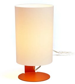 Hravá stolní lampička Clipam Barva nohy: Terracotta, Barva stínítka: Bílá