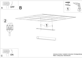 Stropní LED svítilna Pinne 150, 1x LED 39w, 3000k, w