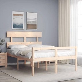 Postel s čelem pro seniory Small Double masivní dřevo 3195321