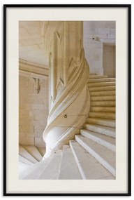 Plakát Kamenné Schody - architektura kamenných schodů ve spirálovém tvaru