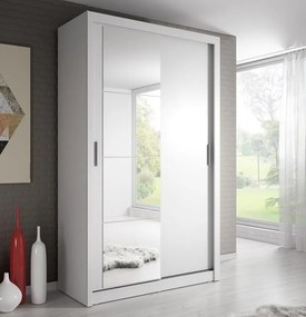 Casarredo - Komfort nábytek Šatní skříň 06 ARTI 120 bílá/zrcadlo