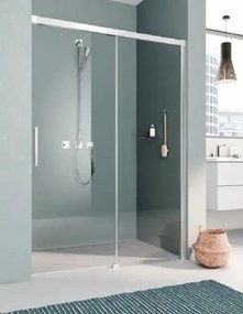 Kermi NICA - Sprchové dveře L2R 130x200 cm, pravé, lesklá stříbrná/čiré sklo NIL2R13020VPK