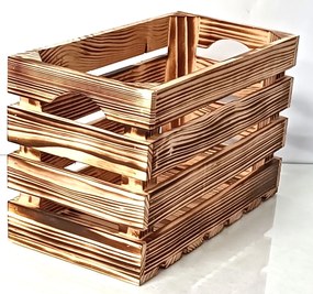 Dřevěná bedýnka 60x30x24 cm - opalovaná