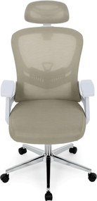 Ergonomická kancelářská židle EMILIE - béžová síťovina