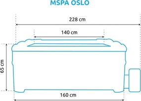 Mspa | Vířivý bazén MSPA Oslo F-OS063W | 11400302