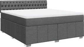 Box spring postel s matrací tmavě šedá 180x200 cm textil 3287155