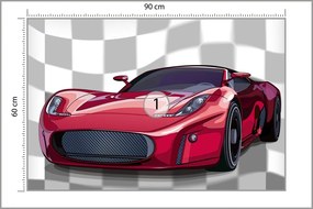 Fototapeta Sportovní Červené Auto Samolepící tapety 135x90