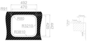 Nerezový dřez Sinks LAGUNA 490 V 0,8mm trojmontáž leštěný
